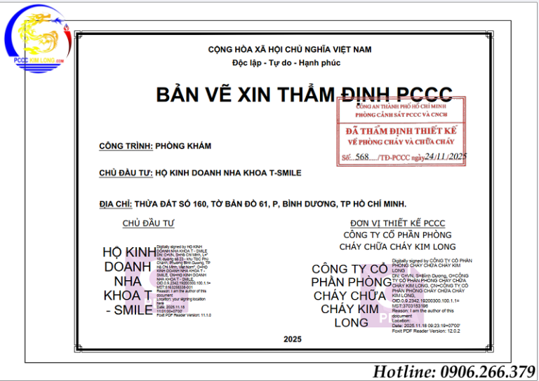 Tiêu chuẩn an toàn PCCC khi vận hành phòng khám nha khoa - PPCC KIM LONG